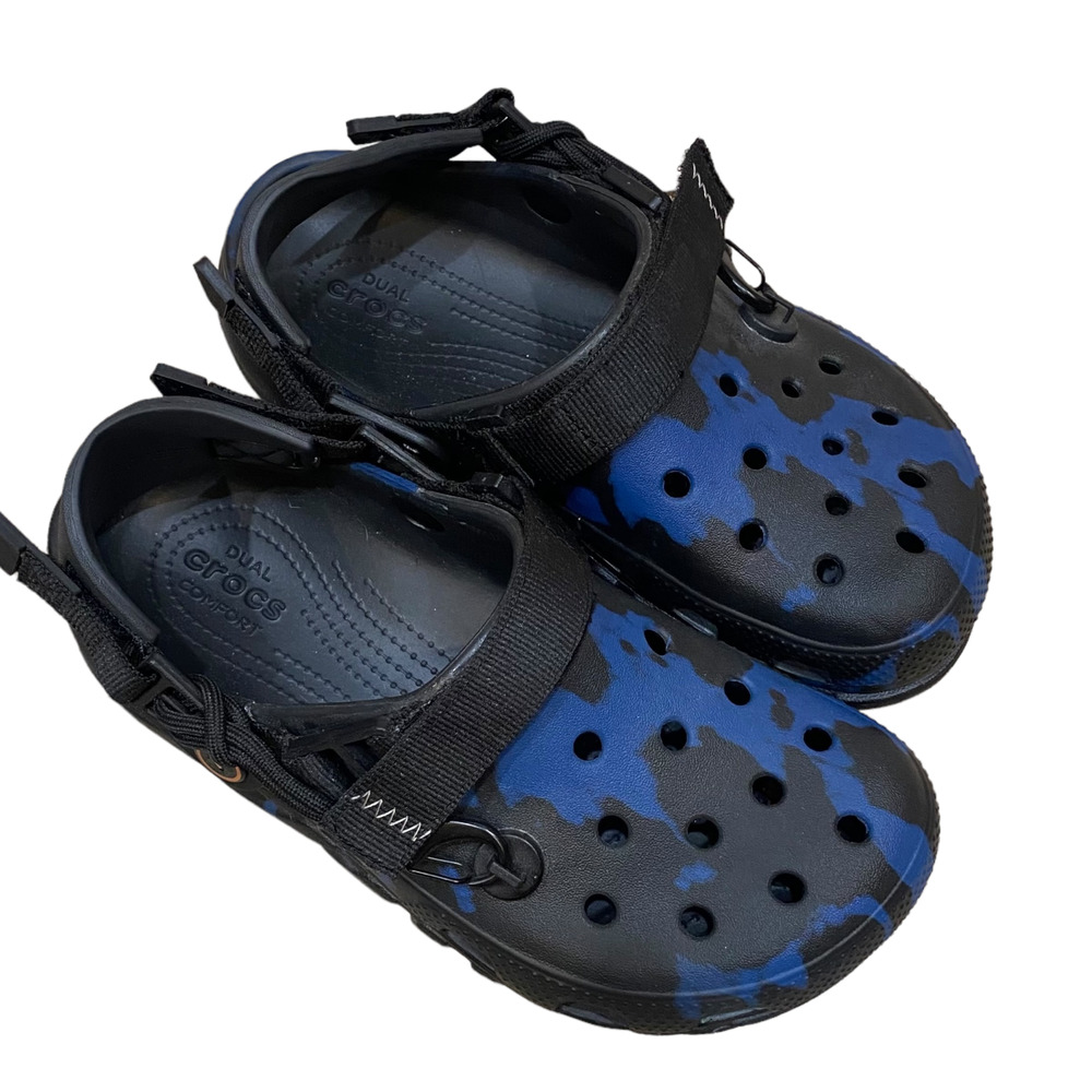 Crocs Duet Max Clog Post Malone Blue Camo Sz W7 M5 - Gem